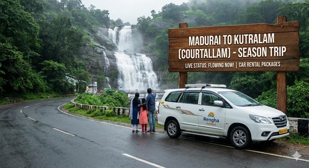 Madurai to Kutralam (Courtallam) Season Trip 2026: Falls Live Status ...